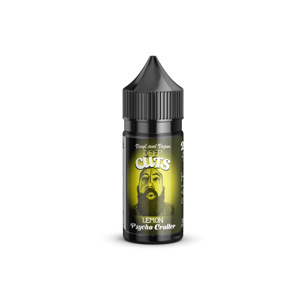 Deep Cuts Salt - Lemon Cruller 30mL, vinyl & vapor