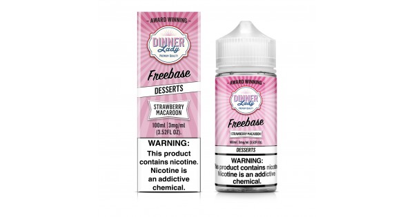 Dinner Lady - Strawberry Macaroon 100mL, dinner lady desserts