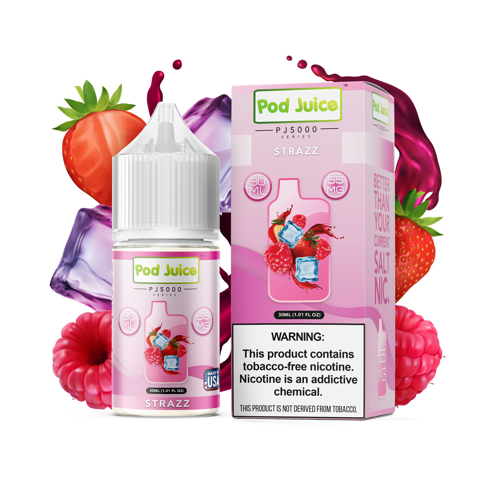 Pod Juice PJ 5000 Series Synthetic Salt - Strazz 30mL, pod juice 5000s ...
