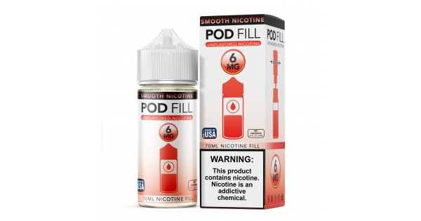 Pod Fill Unflavored Low Nicotine Base 70mL - 6mg, pod juice