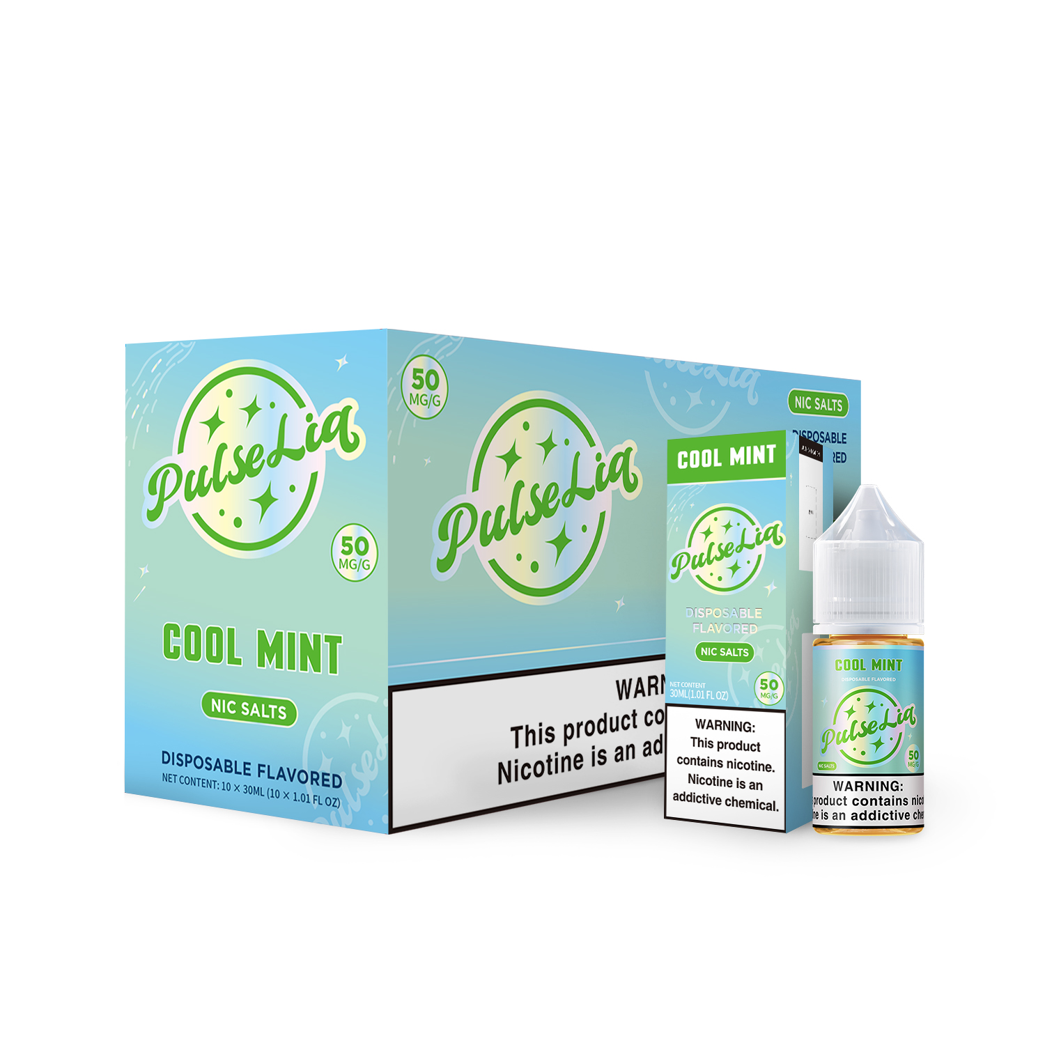 Pulse Liq Salt - Cool Mint 30mL, pulse disposable, geek bar