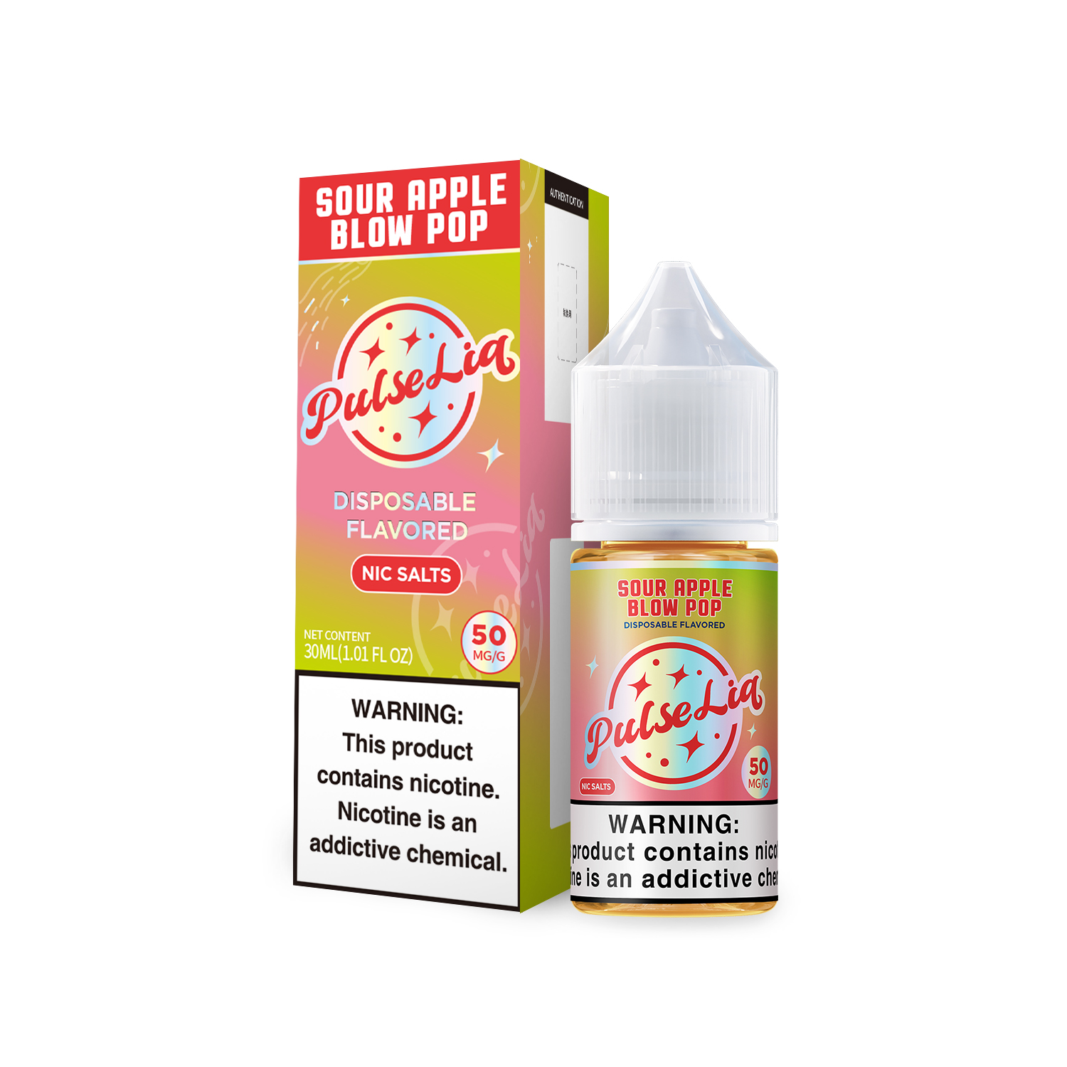 Pulse Liq Salt - Sour Apple Blow Pop 30mL, pulse disposable, geek bar