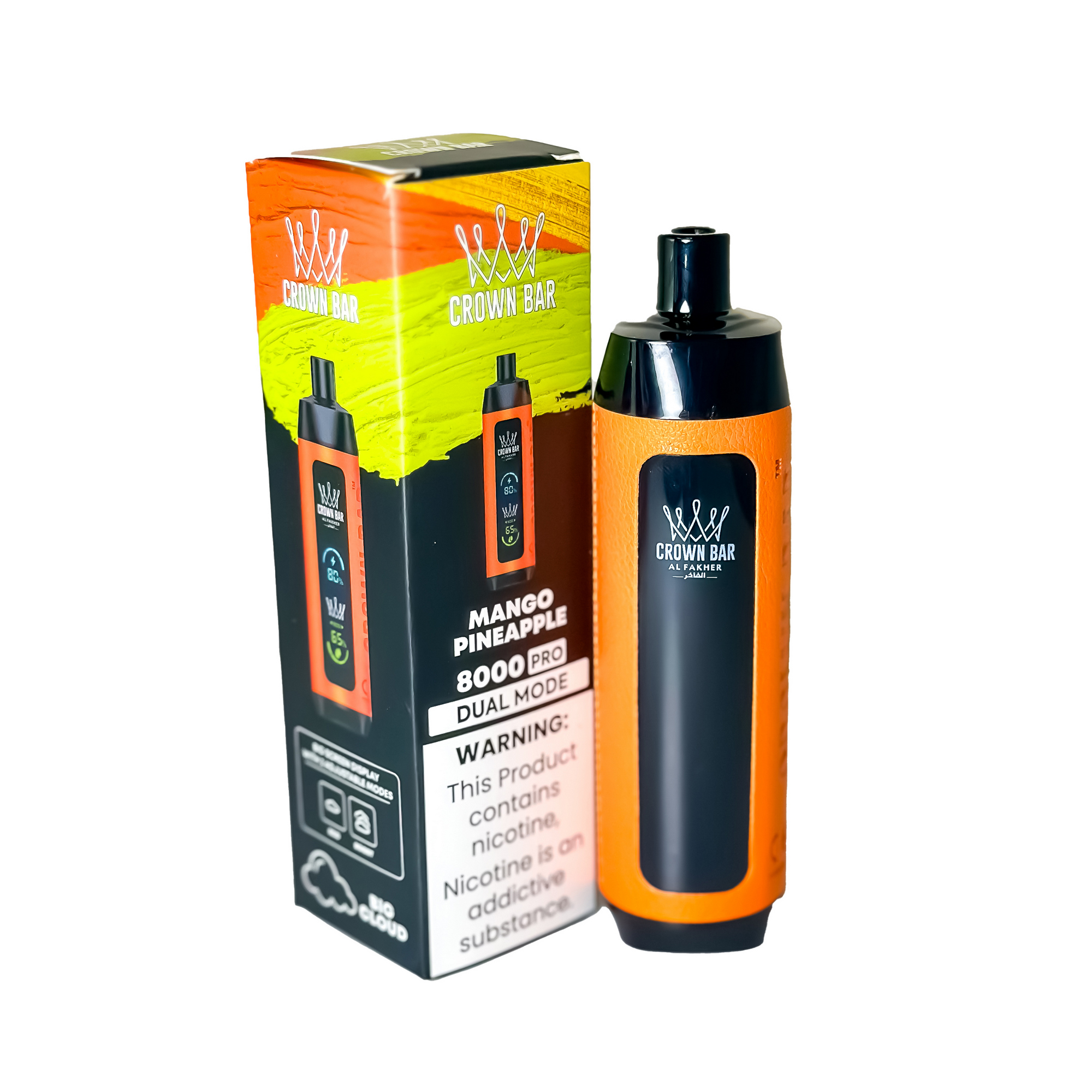 Al Fakher Crown Bar 8000 Pro DTL Disposable 5mg, hookah-style ...