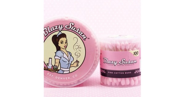 Blazy Susan Pink Cotton Buds 100ct, thc, dry herb, flower, wax, dab ...