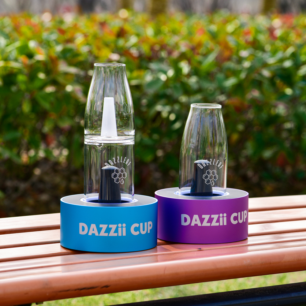 DazzLeaf DAZZii Cup Vaporizer, dazzii cup glass bubbler cup, thc, , wax ...