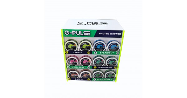 G-Pulse Pouches Pre-Filled Display 60CT, g-pulse pouches 5pk, nicotine ...