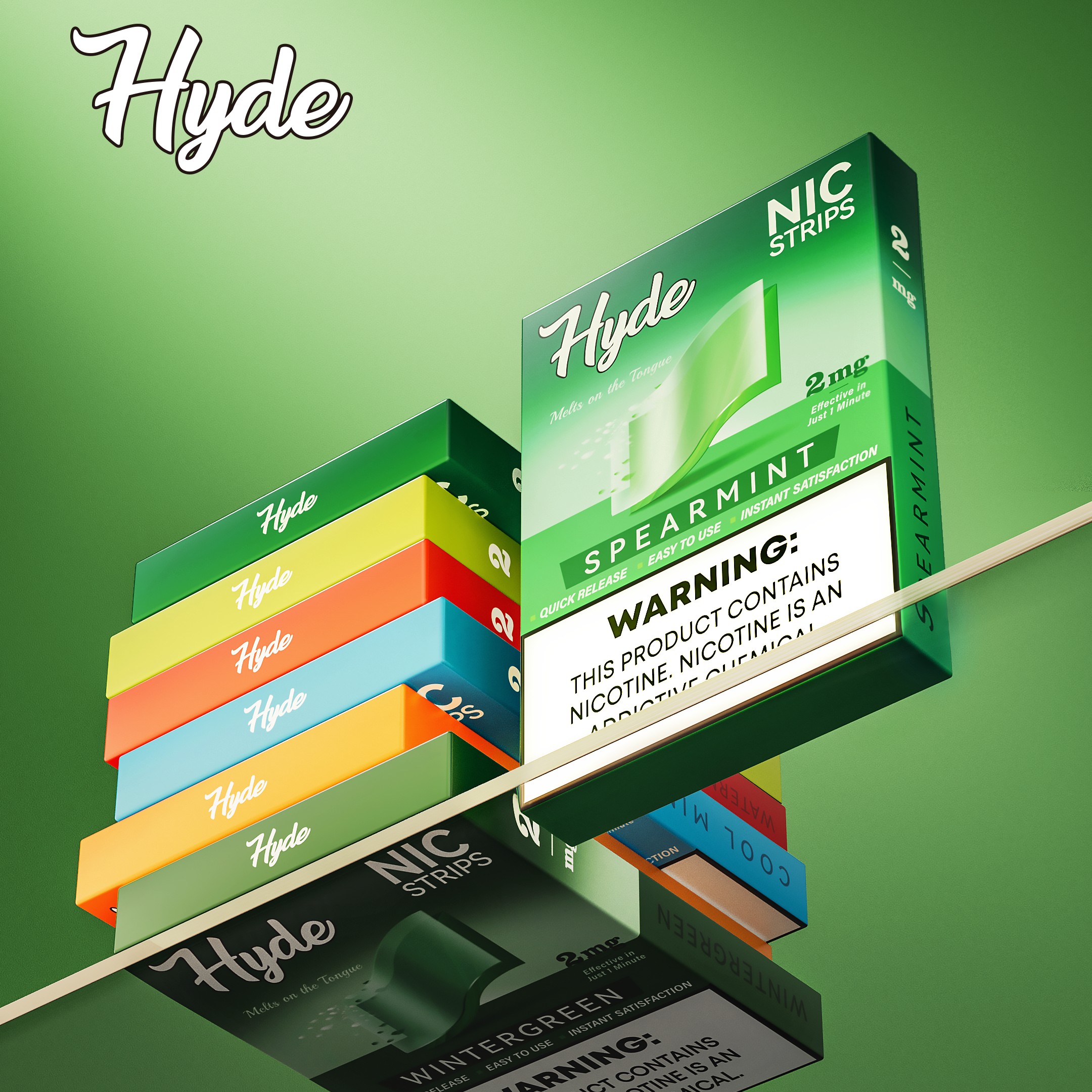 Hyde Nic Strips 2mg Display Box 5CT, nicotine strips, hyde nic strips ...
