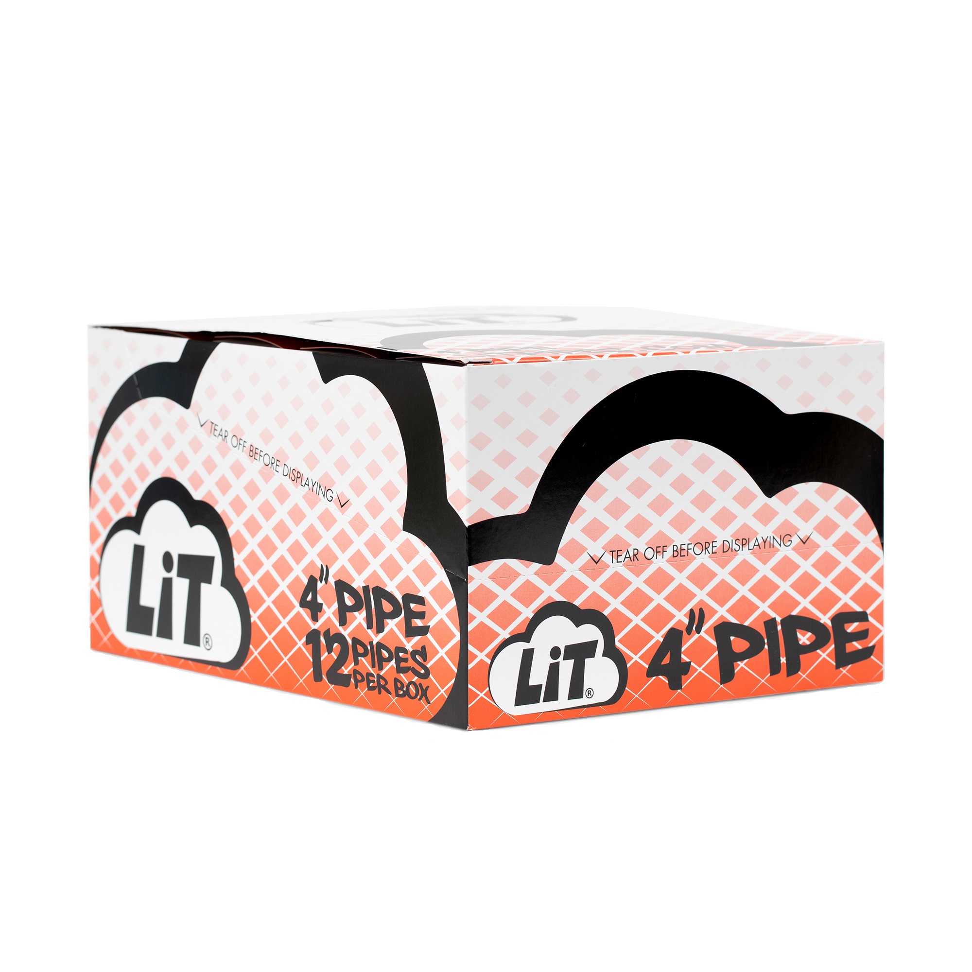 LiT Brands 4" Pipe Assorted Display 12CT, lit pipes, thc, , dry herb ...