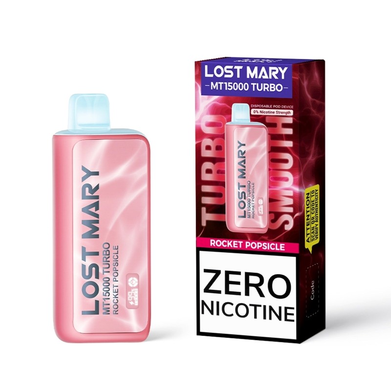 Lost Mary MT15000 Turbo Disposable 0% NICOTINE FREE - Rocket Popsicle