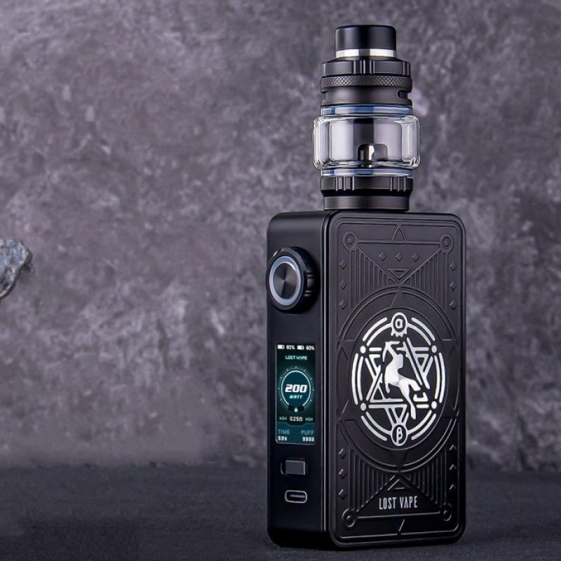 Lost Vape Centaurus M200 Kit, ub max series coils, dual 18650, dual battery