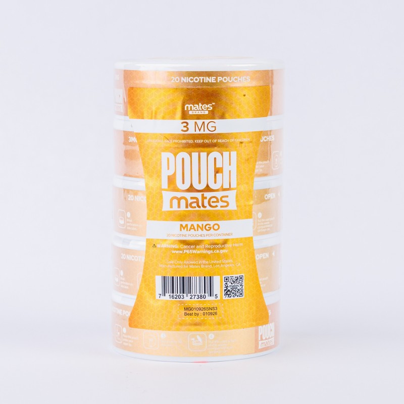 PouchMates 5pk - Mango, pouch mates, pouches, nicotine pouch, nic pouch