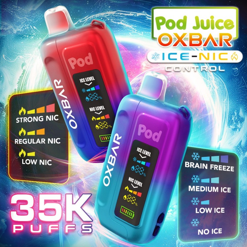 Pod Juice ICE-NIC Control 35K Disposable 5%, ice + nic control, ice+nic ...