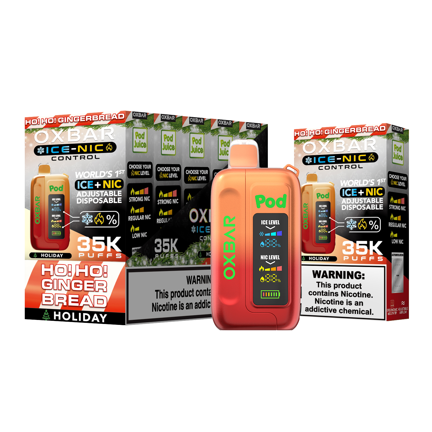 Pod Juice ICE-NIC Control 35K Disposable 5%, ice + nic control, ice+nic ...