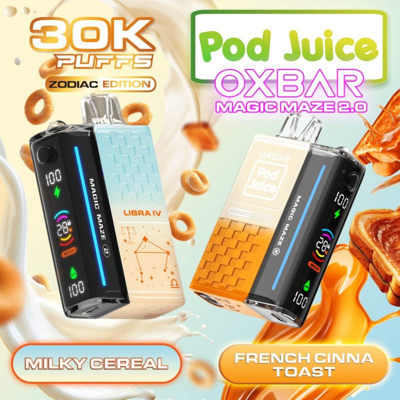 Pod Juice x OXBAR 30K Magic Maze 2 Disposable 5%, zodiac edition
