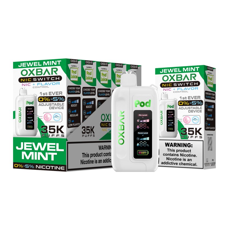 Pod Juice x OXBAR Nic Switch 35K Disposable 0%-5%, nic + flavor control ...