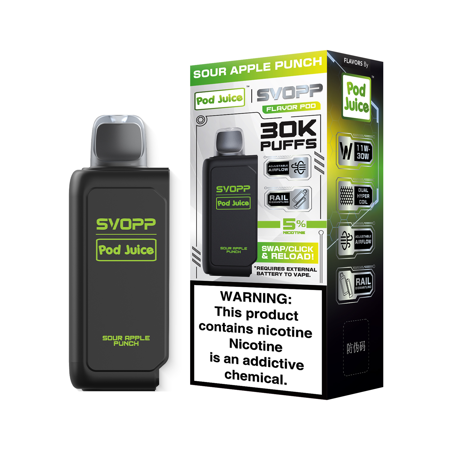 Pod Juice SVOPP 30K Disposable Flavor Pod 5%, oxbar, breakaway style device