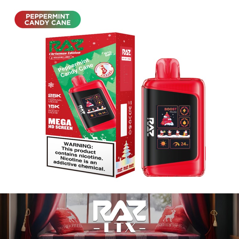RAZ LTX 25K Christmas Edition Disposable 5%, raz ltx25000, raz dc25000 ...