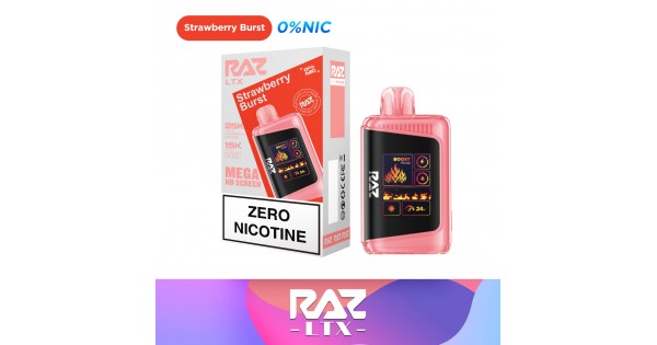 RAZ LTX 25K Disposable 0% NICOTINE FREE - Strawberry Burst, raz ...