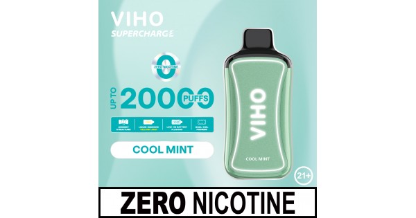 VIHO Supercharge 20K Disposable 0% NICOTINE FREE - Cool Mint, vihoxmas