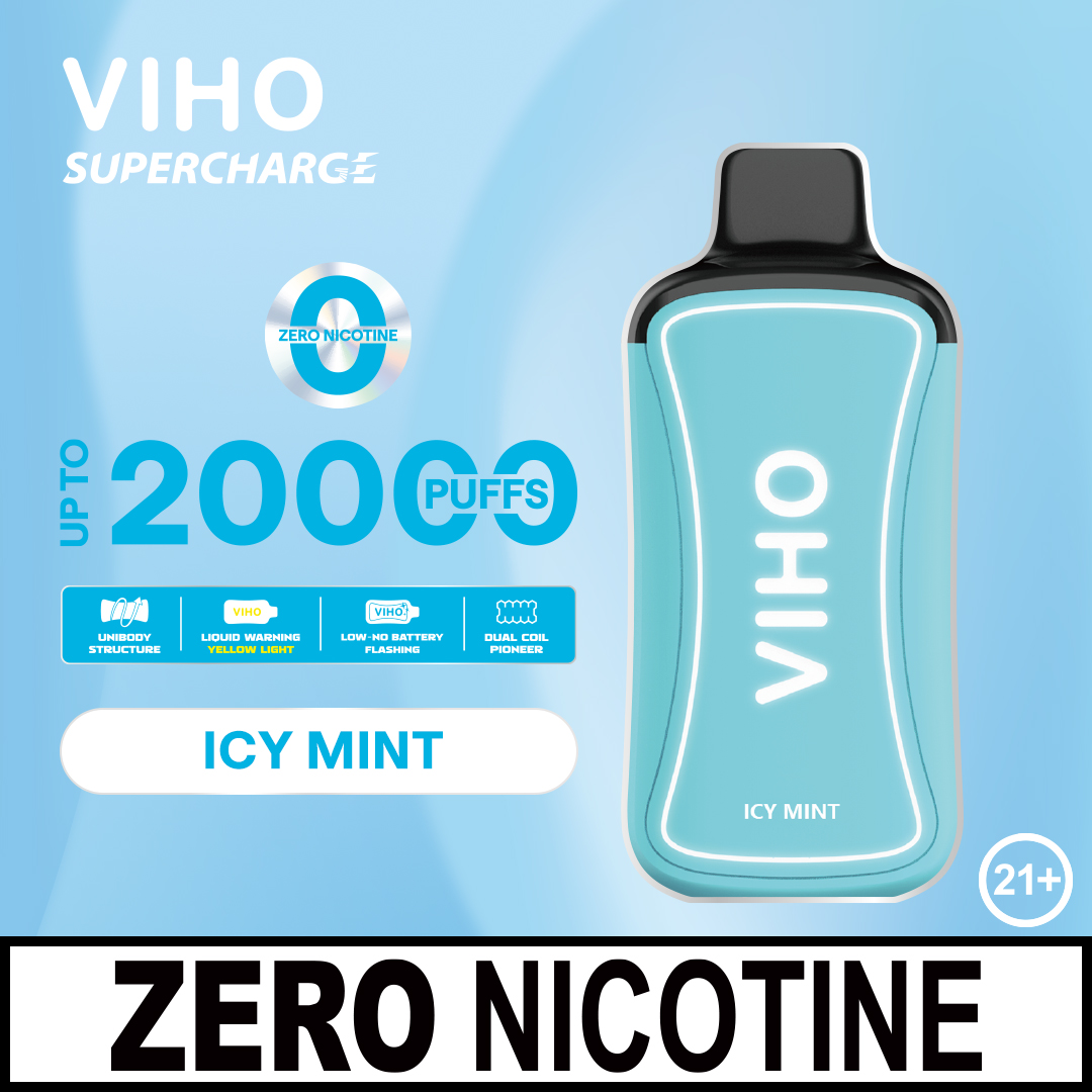 VIHO Supercharge 20K Disposable 0% NICOTINE FREE - Icy Mint, vihoxmas
