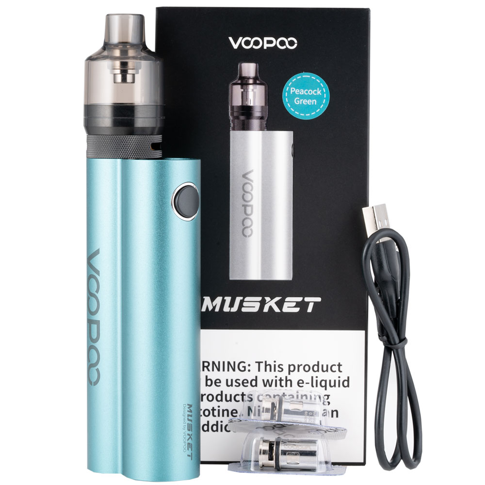 VooPoo Musket Kit, pnp pod tank, pnp 5pk coils, dual 18650, dual battery