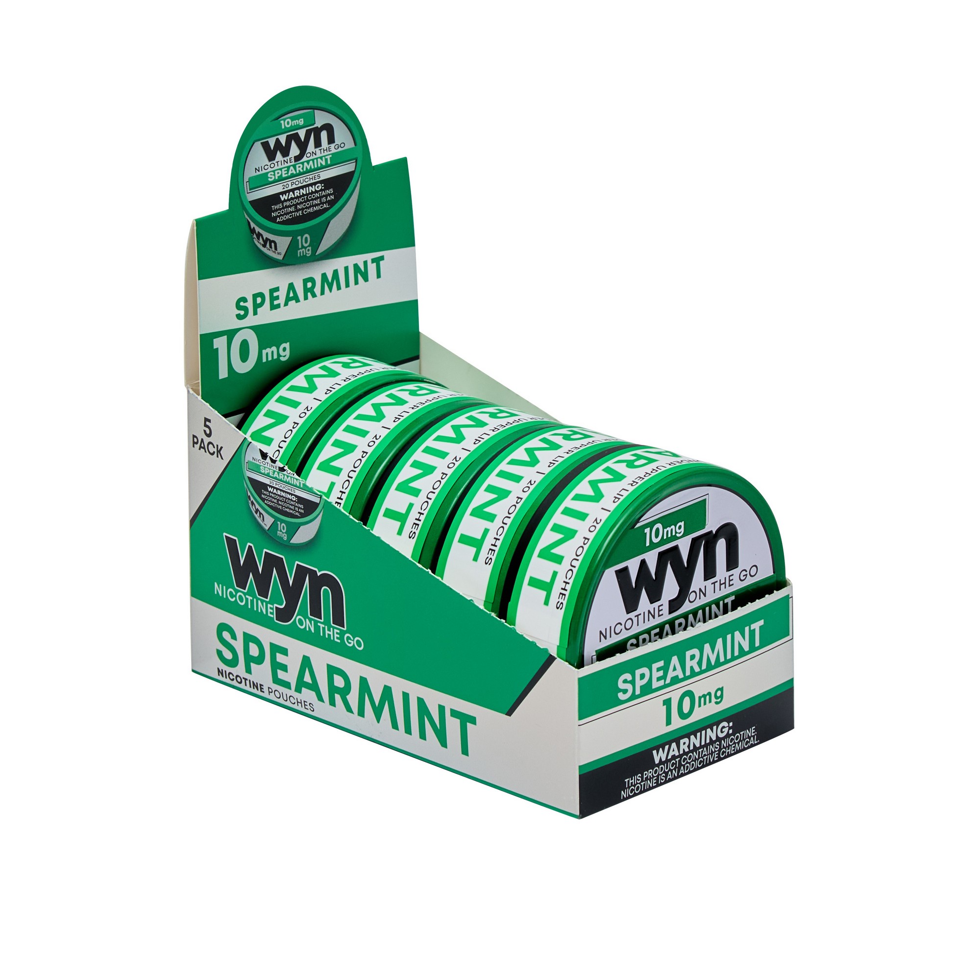 Wyn Pouches 5pk - Spearmint, nicotine pouch, nic pouch