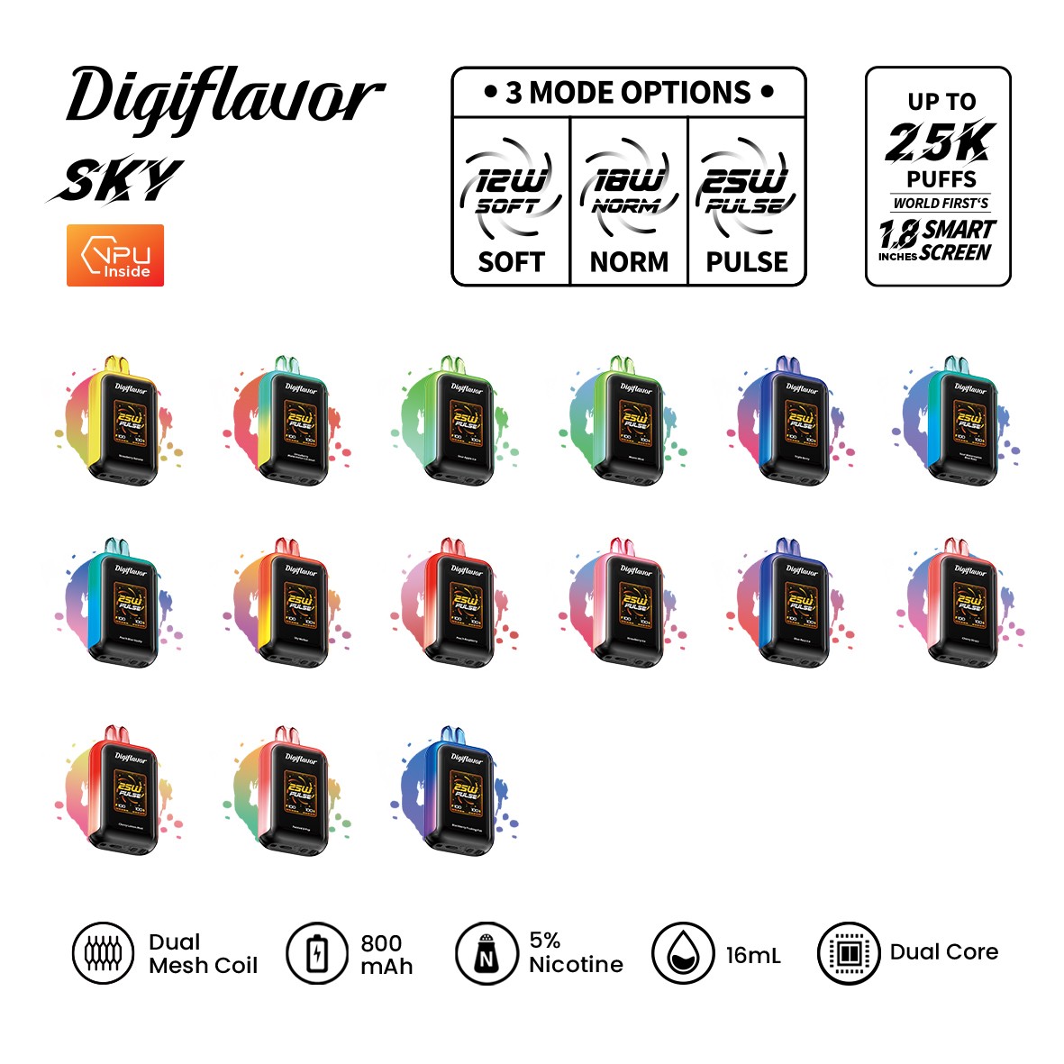 Digi Flavor SKY Disposable 5%, digiflavor, geek bar, skyview