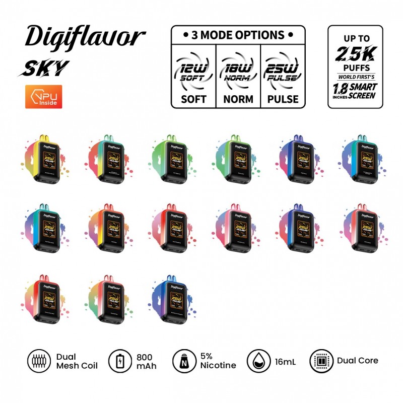 Digi Flavor SKY Disposable 5%, digiflavor, geek bar, skyview