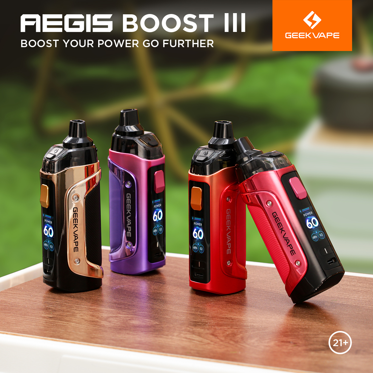 GeekVape Aegis Boost III Kit, aegis boost 3, b60 empty cartridges, b ...