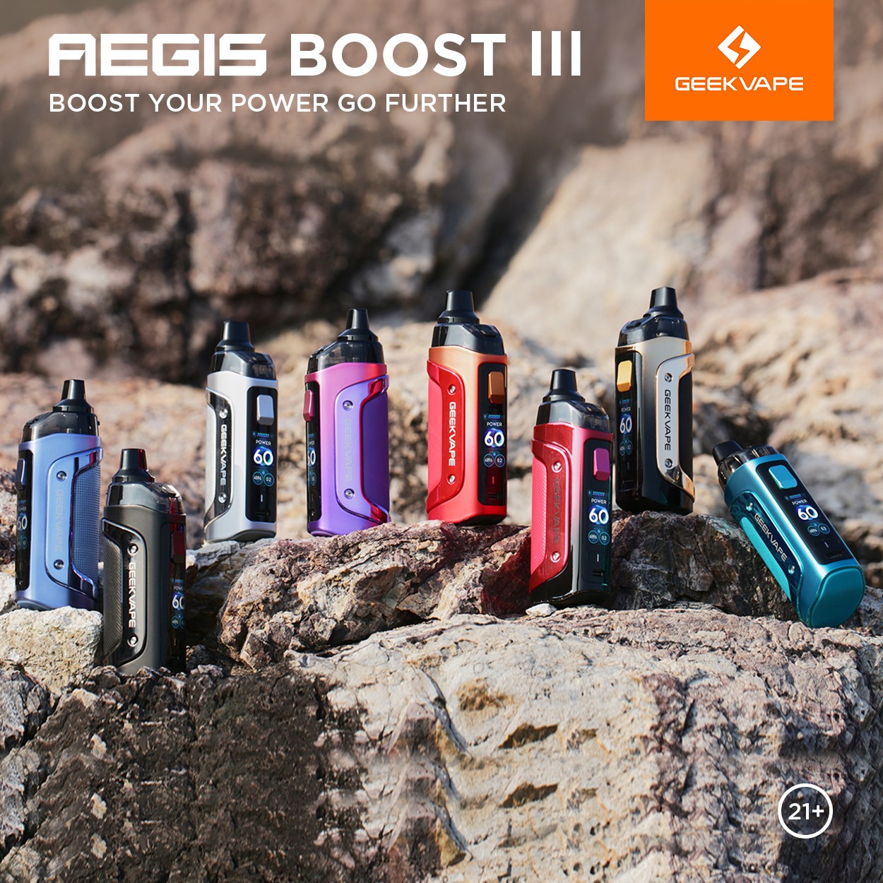 GeekVape Aegis Boost III Kit, aegis boost 3, b60 empty cartridges, b ...